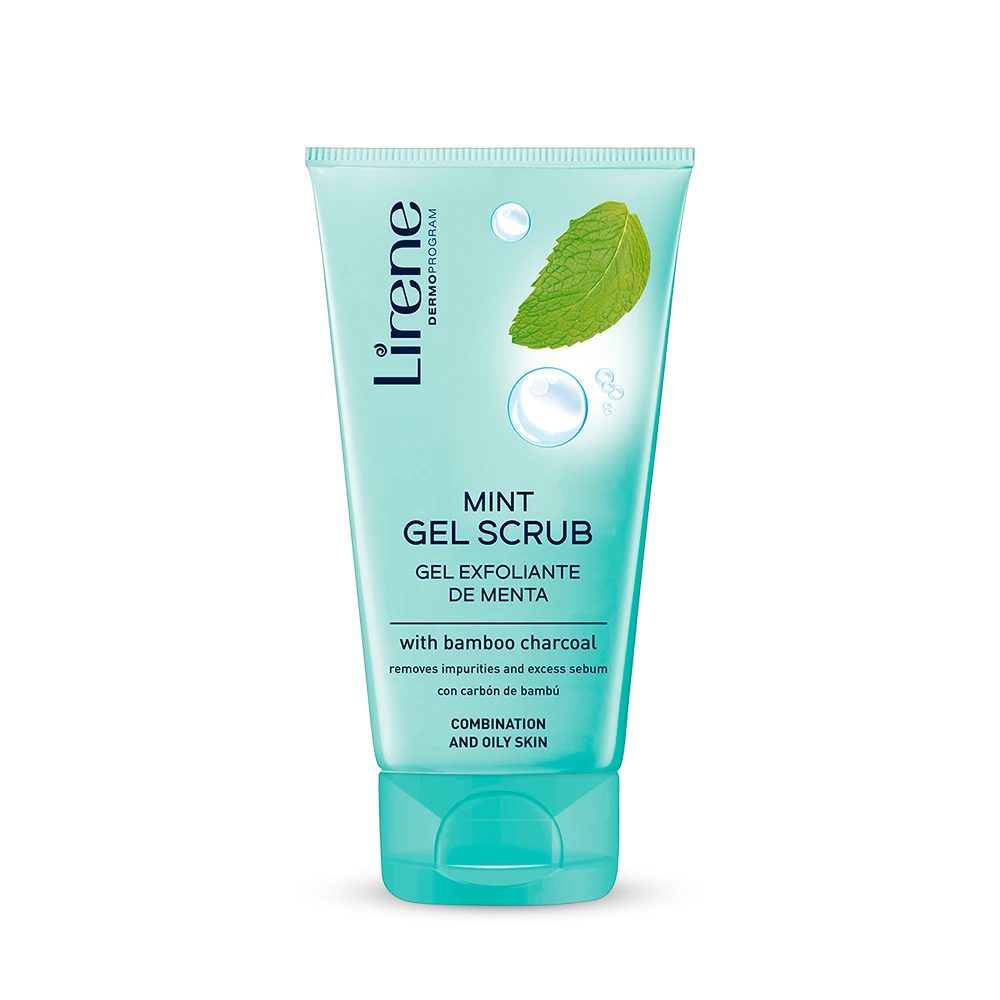 Lirene Gel exfoliant à la menthe et au charbon de bambou 150 ml | Lirene
